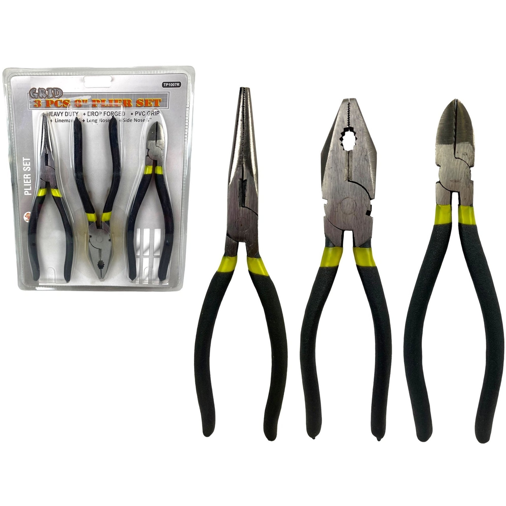 3 Pc. 8-Inch Pliers Set - TP1007R – ToolUSA