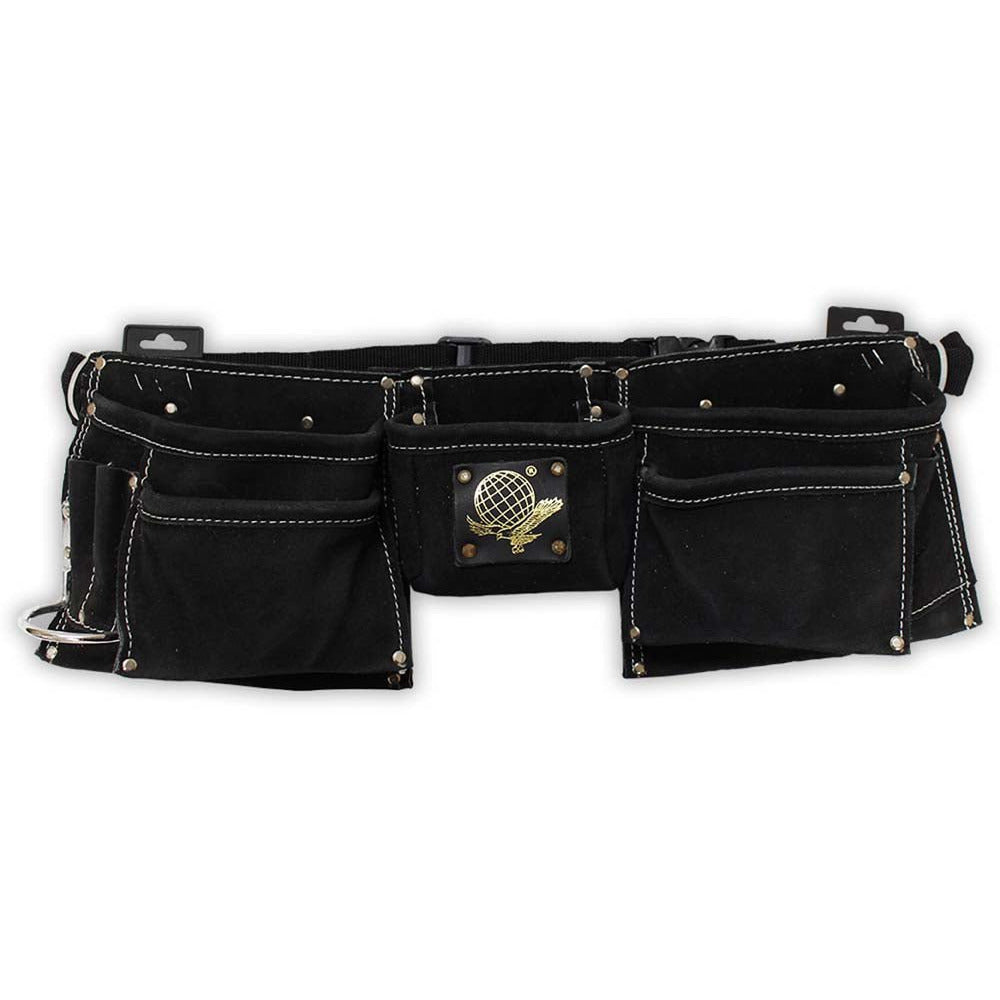 Hawk Black Leather Double Tool Pouch - AS-97888 – ToolUSA