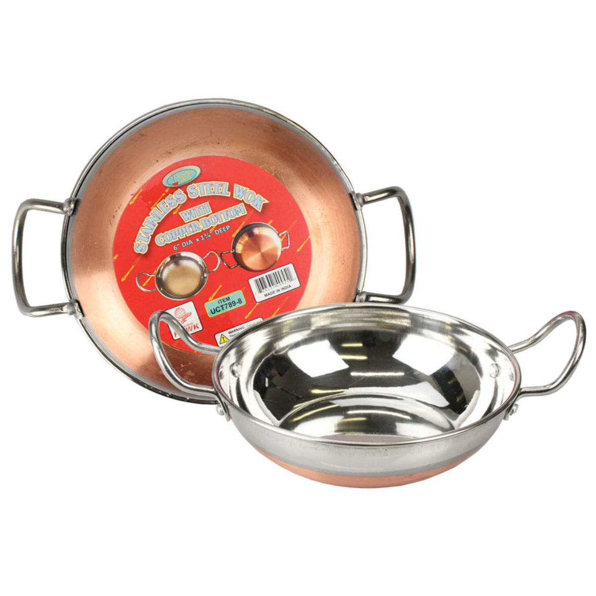 Stainless Steel Wok with Copper Bottom – ToolUSA