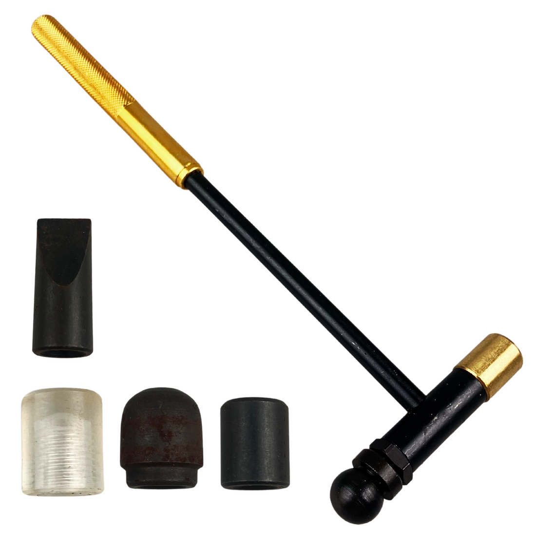 7.5-inch Crafter's Multi Head Hammer - Brass, Nylon, Rounded Dome, Fla ...