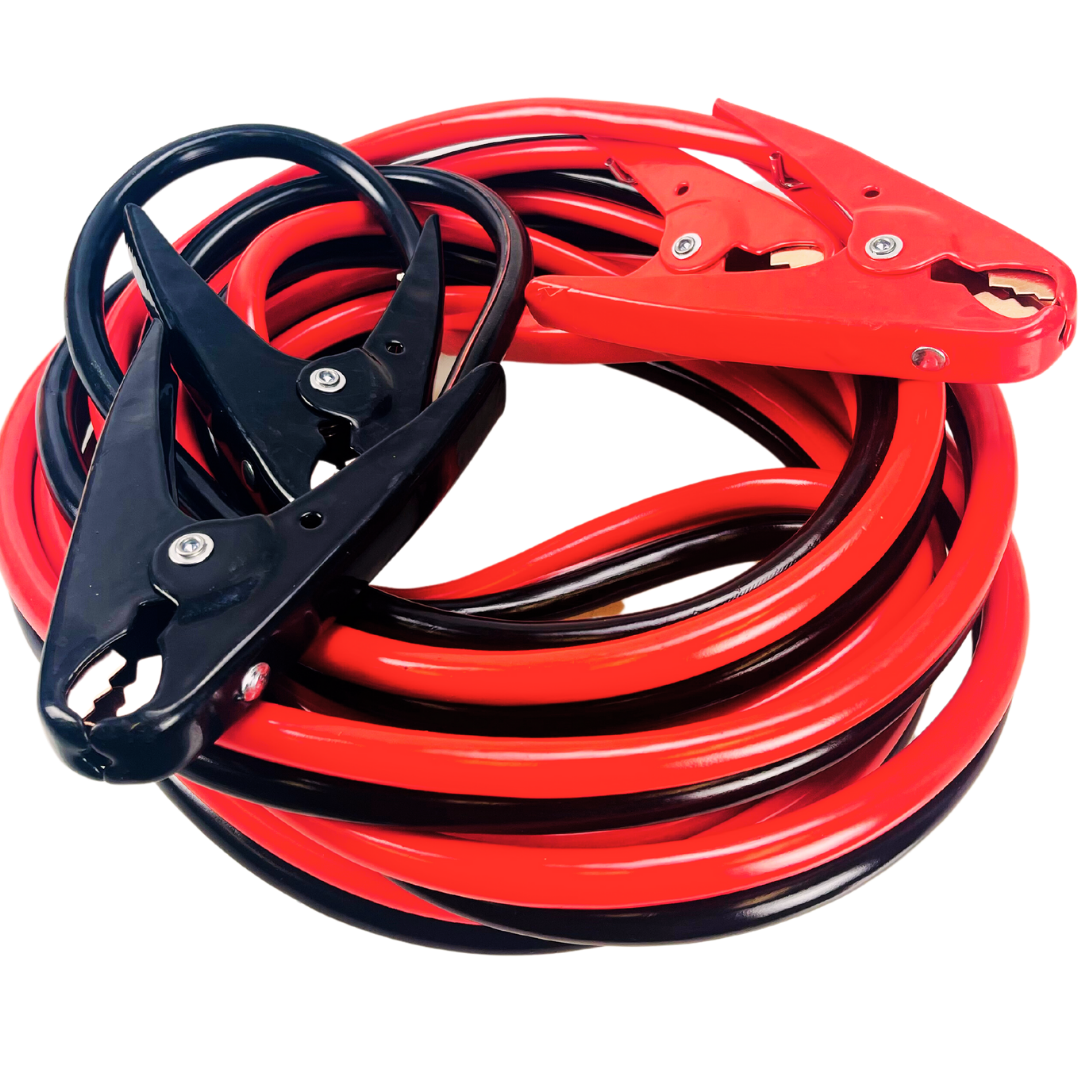 ROAD GENIE 20 Foot, 2 Gauge Booster Cable with Color-Coded Clamps and ...