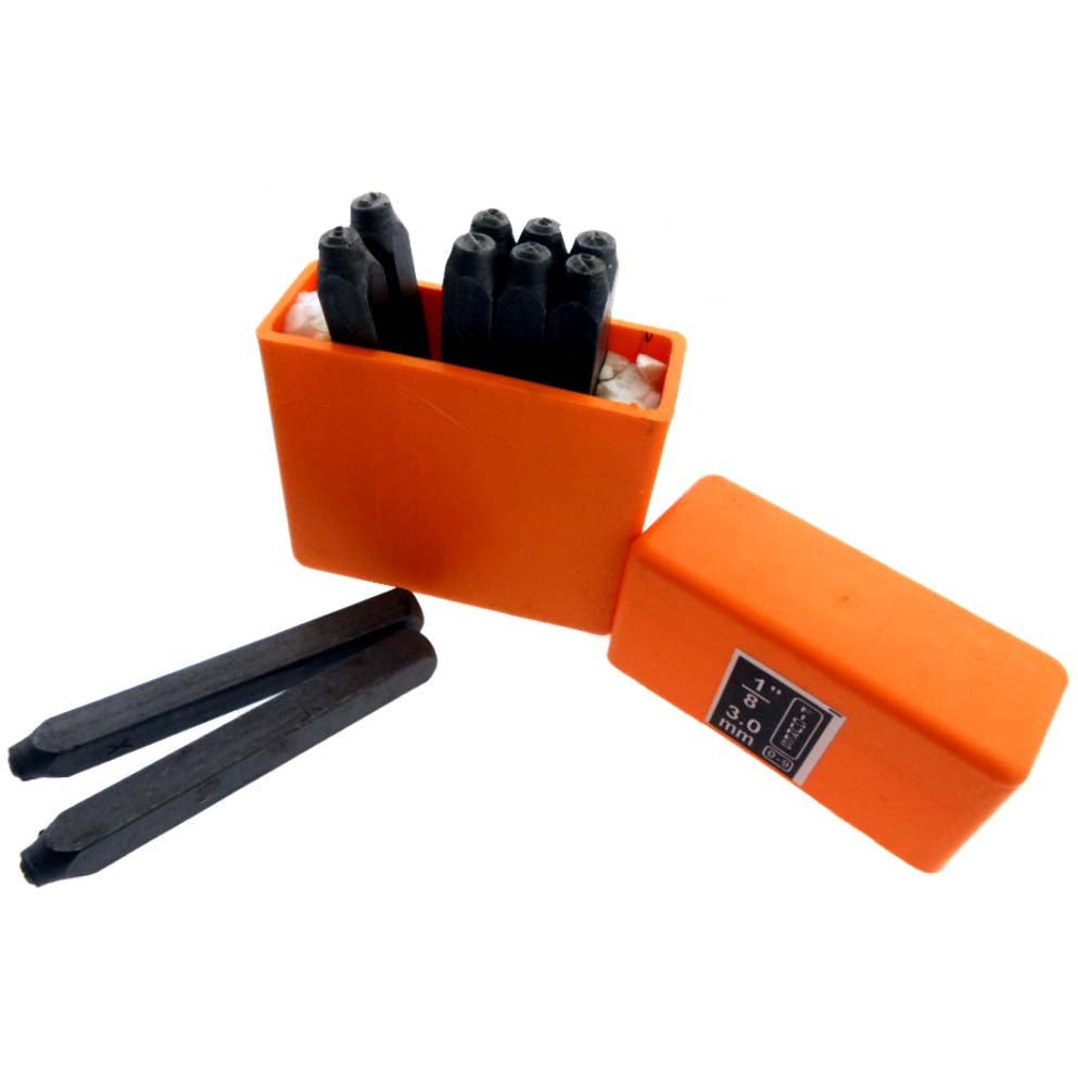 10 Pc. Hardened Steel Number Punch Set Merc Style, 1/8" Size - TJ-3089 ...