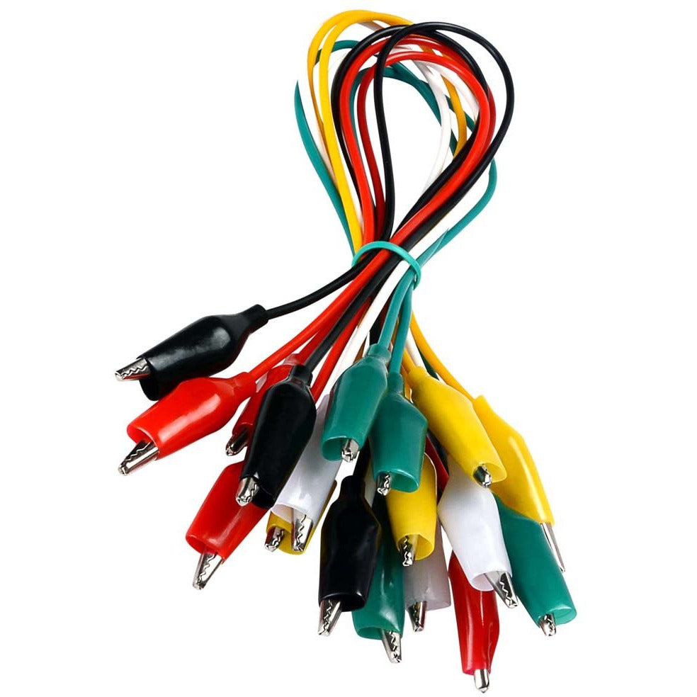10 Piece Set Of Multi-Color Test Leads With Shrouded Clamps. - TE-1800 ...