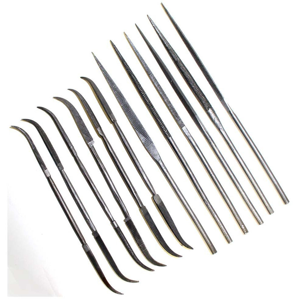 12 Piece Curved & Straight Carbon Steel Files - KIT-FRFILE – ToolUSA