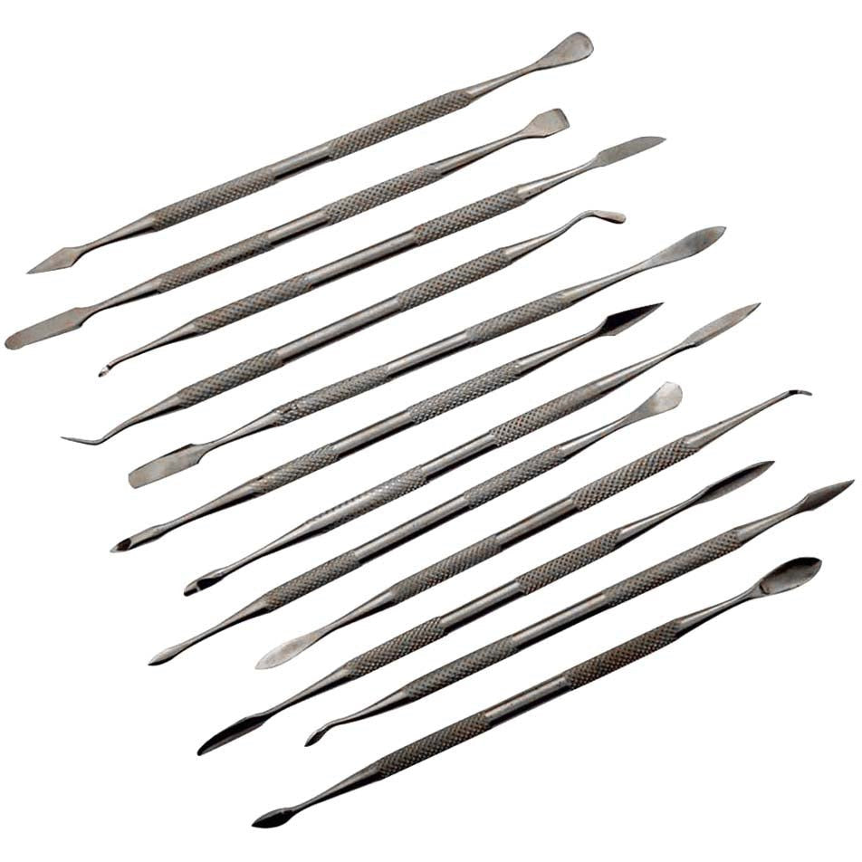 12 Piece Stainless Steel Spatulas & Picks Set - Double Ends & Textured ...