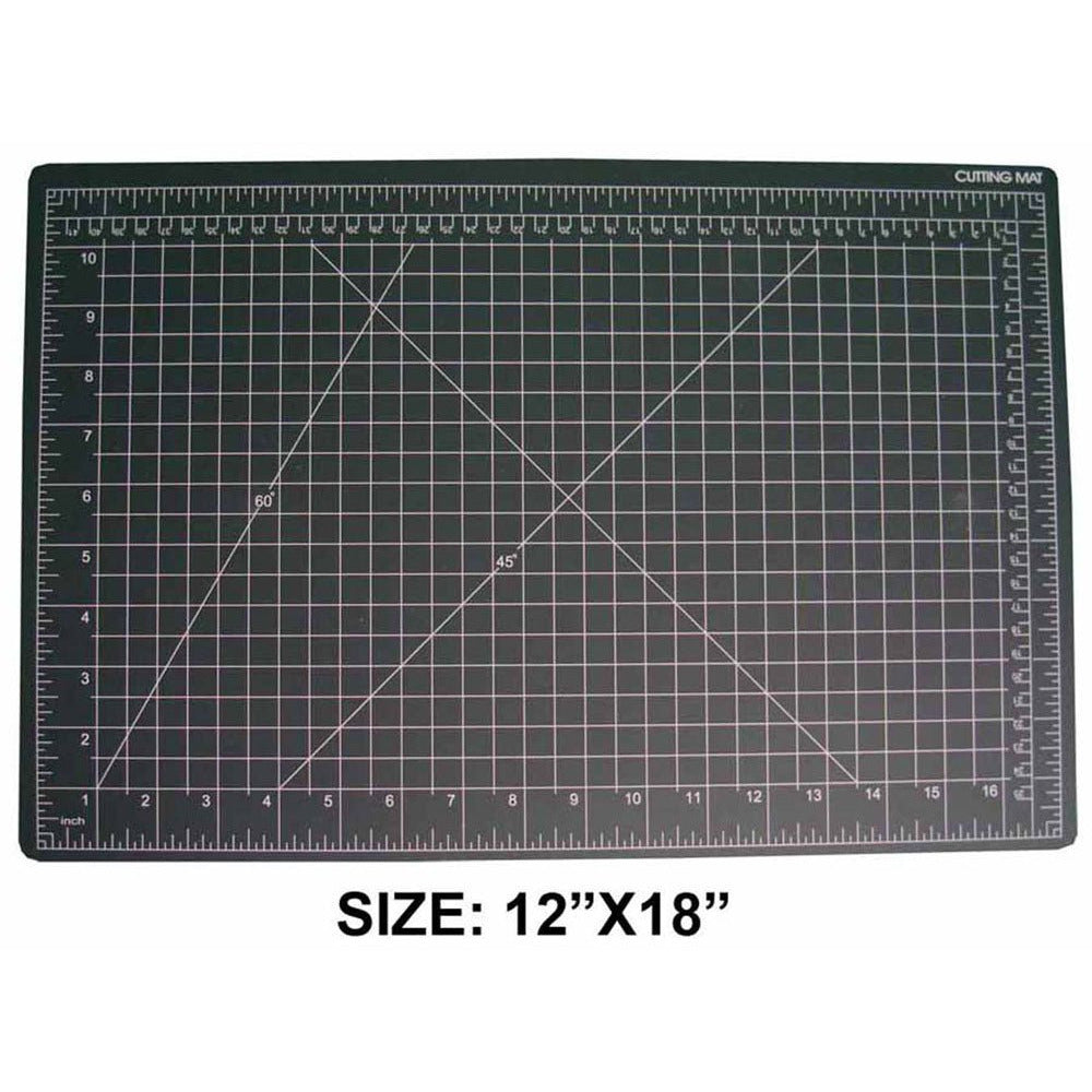 12x18 Inch Black Cutting Mat with Pre-Marked Grid Lines - CR-81218 ...