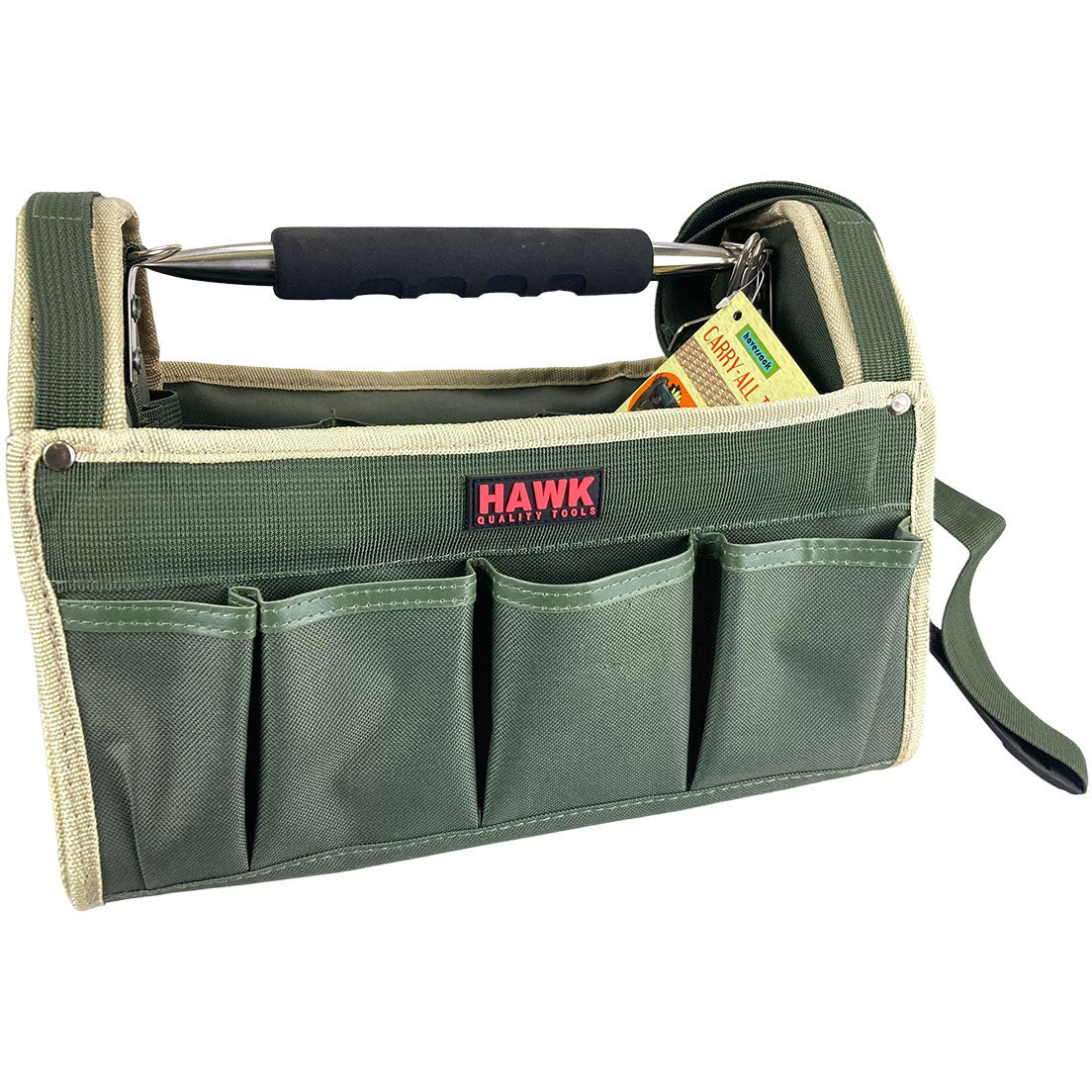 13.75 Inch Tool Carry-All with Metal Top Handle and Shoulder Strap - A ...