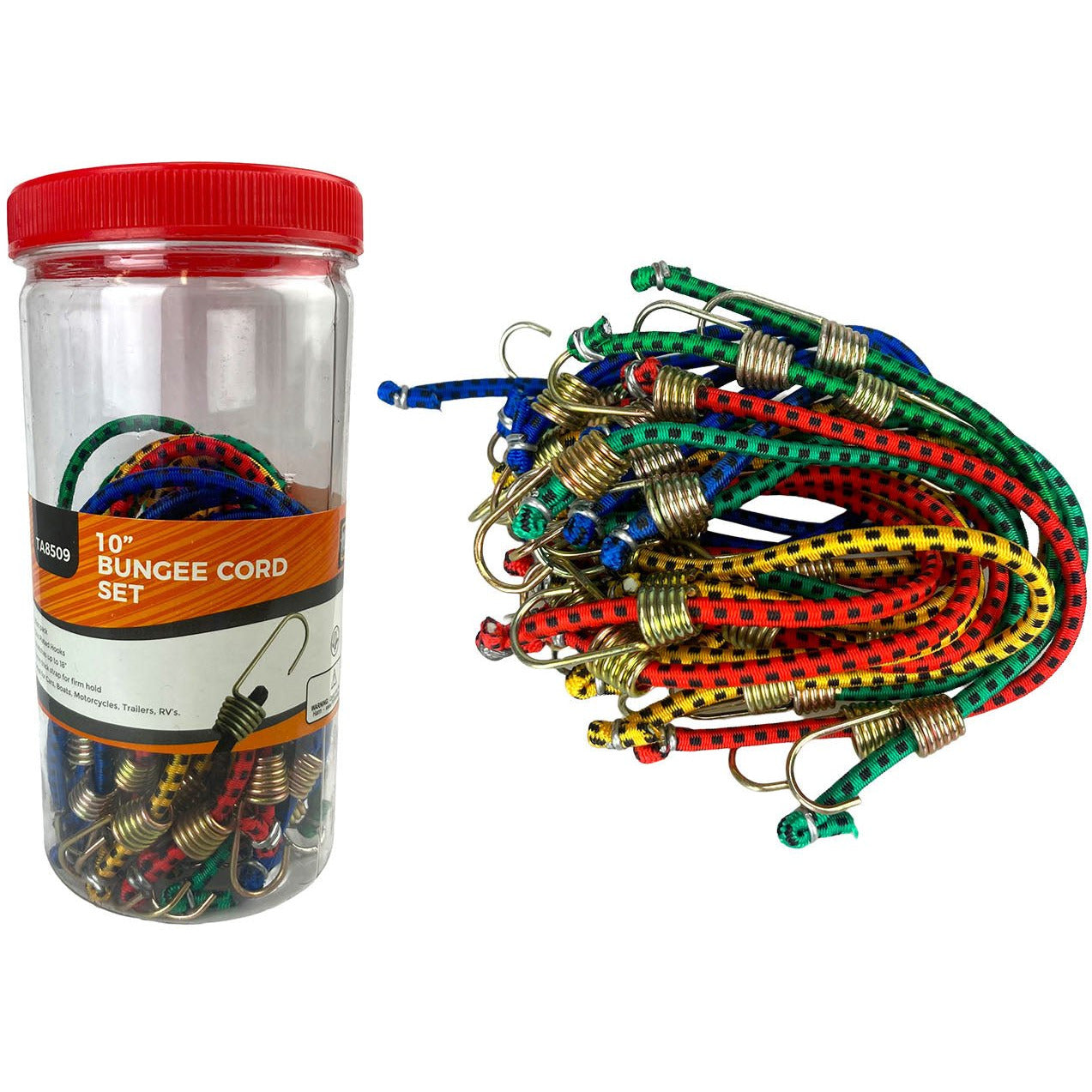 20 Piece Mini Bungee Cords, 10 Inches - TA-08509 – ToolUSA