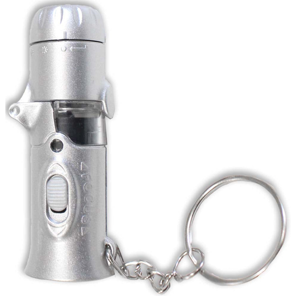 2.5" Tiny Folding 30X Illuminated Microscope with Key Chain, LED & UV ...