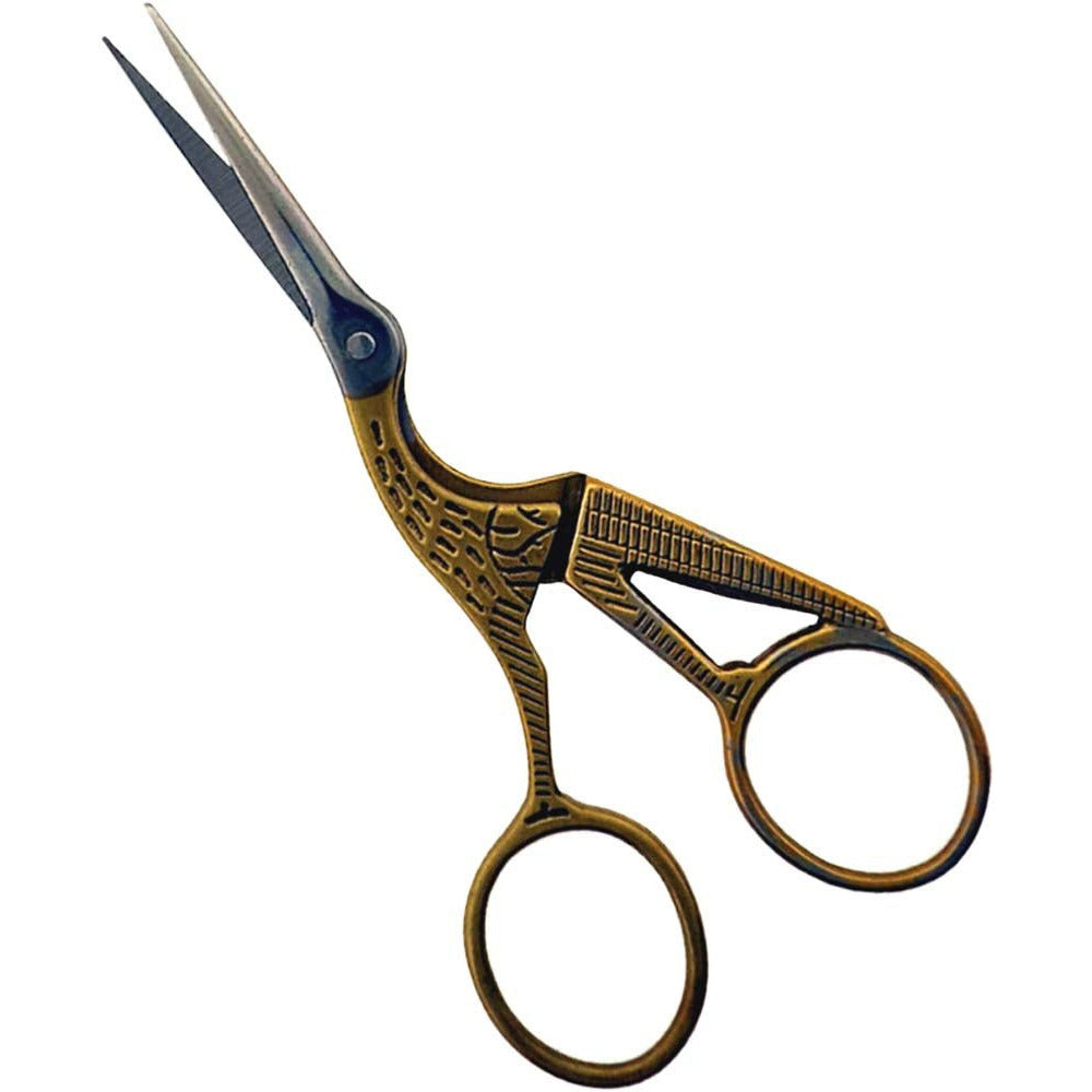 3-1/2 Inch Golden Color Stork Scissors With 7/8 Inch Blades - SC-62350 ...