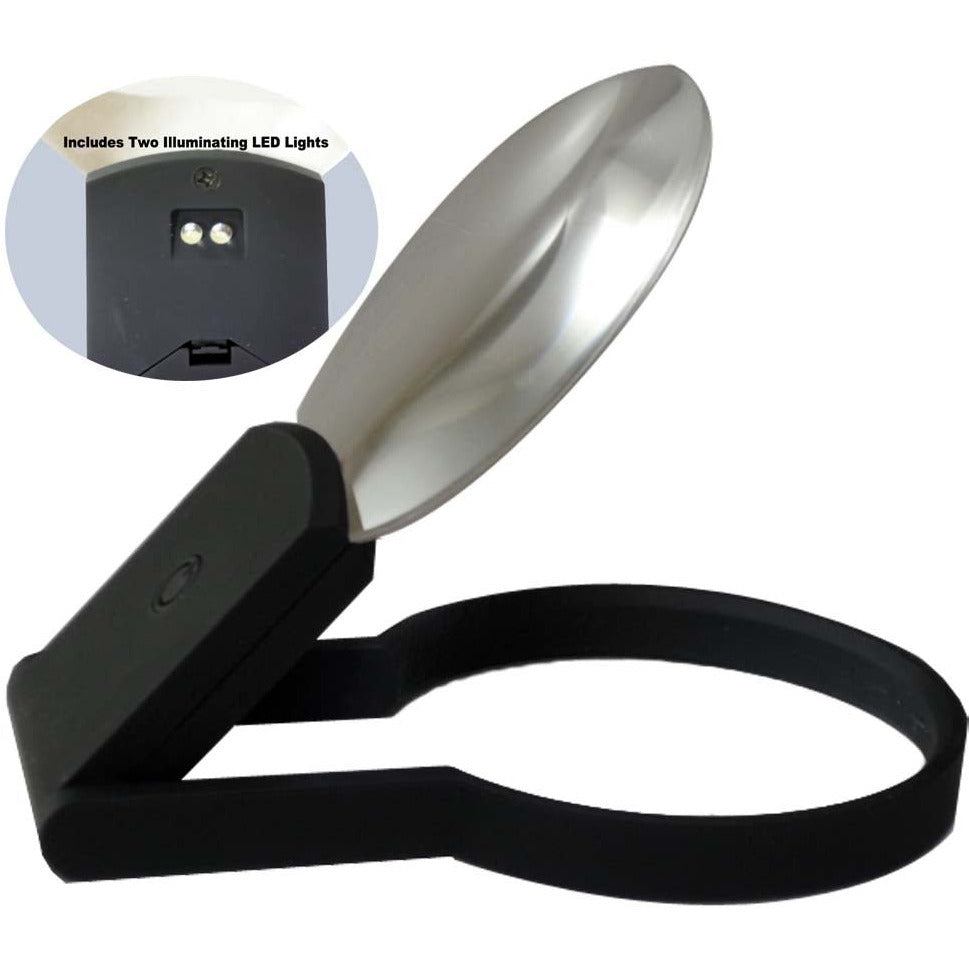 3x Tilt-Up Table Top Magnifier, 2 Ultra Bright LED Illumination - MG-1 ...