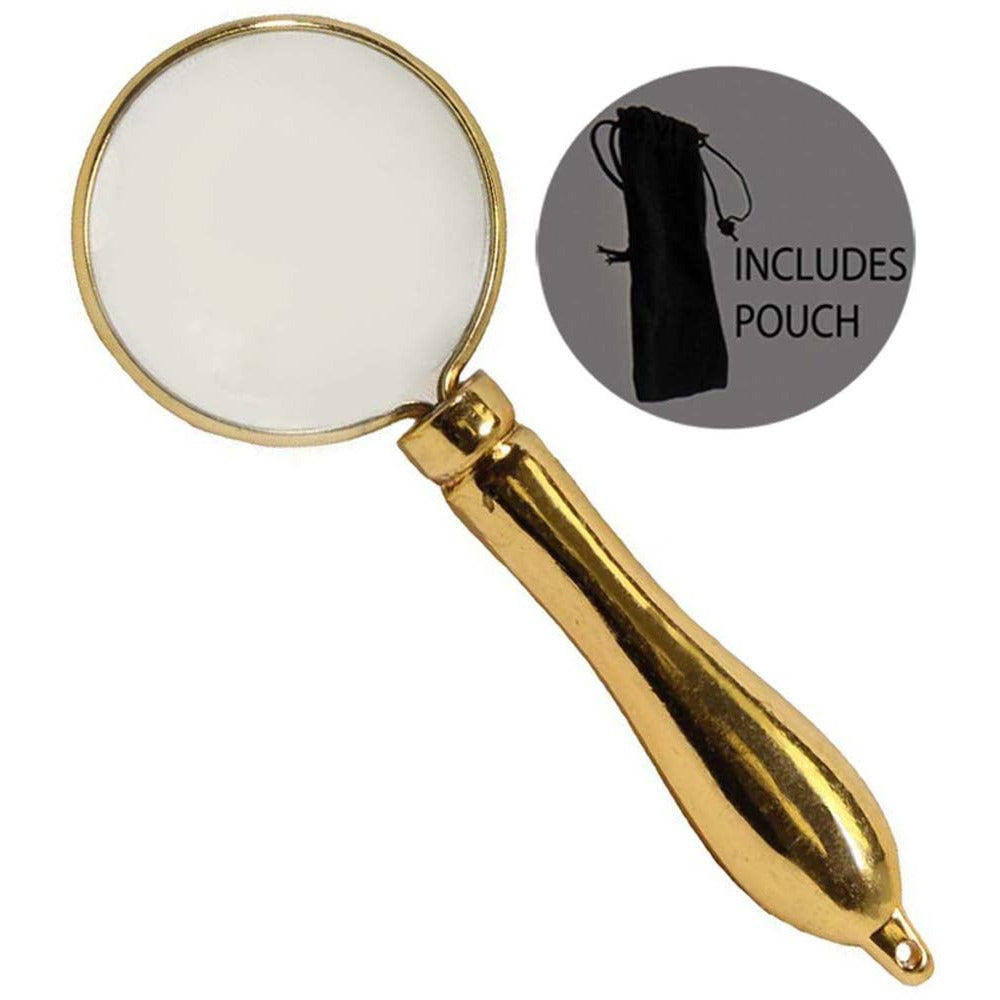 5X Power Magnifier, 1.25" Glass Lens, Tiny Handheld Magnifier With Gol ...