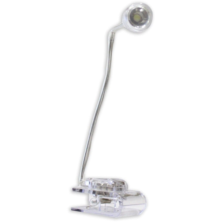 7 Inch Flexible Neck Mini Reading Light with Clear Acrylic Clip - FL-5 ...
