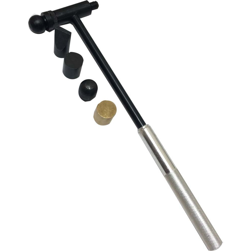 7.5-inch Crafter's Multi Head Hammer - Brass, Nylon, Rounded Dome, Fla ...