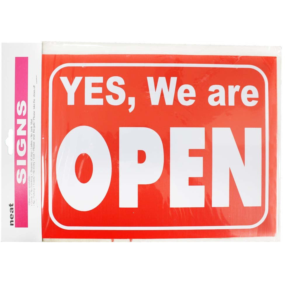 8-1/2 X 11 Inch Open And Closed Sign For Shop Or Restaurant Window (Pa ...