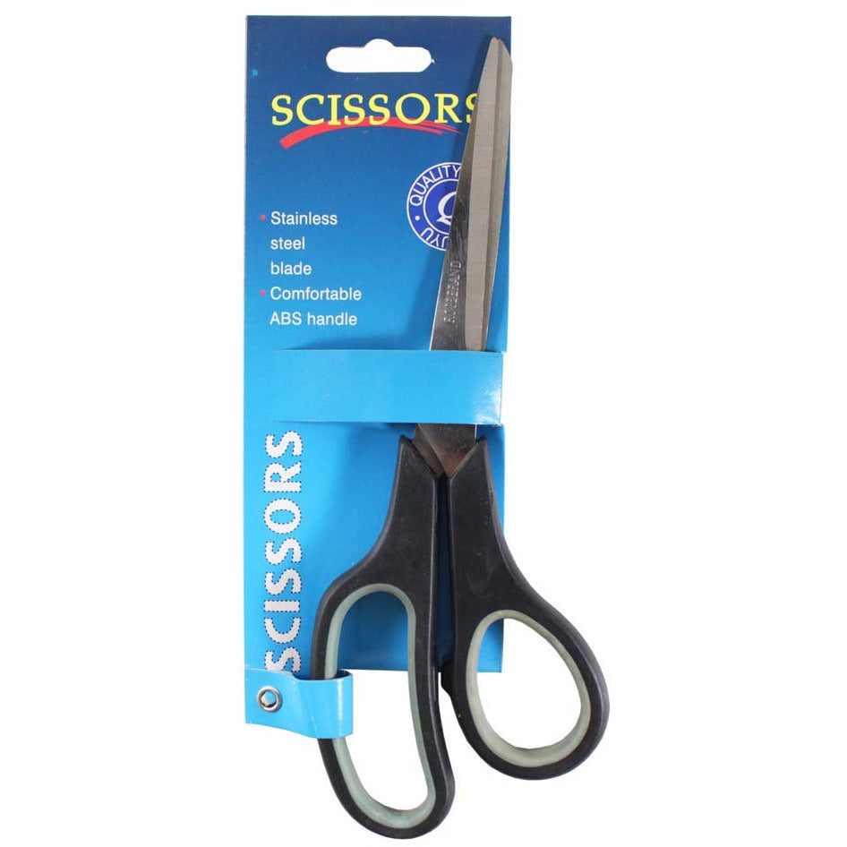 8.5 Inch Stainless Steel Scissors with 2 Tone ABS Plastic Handles (Pac ...