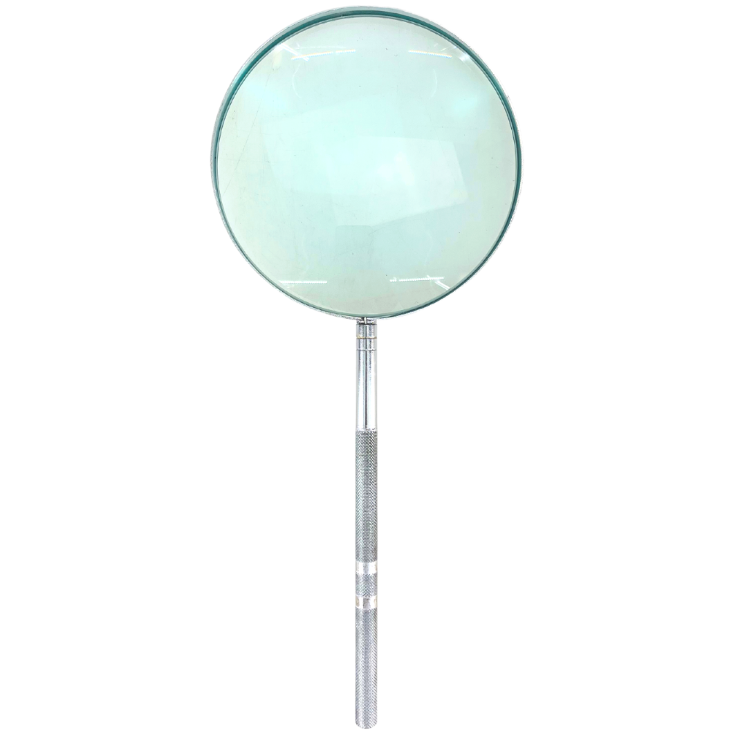 6 Inch Diameter Jumbo 2X Power Magnfier With Glass Lens And 8 Inch Ste ...