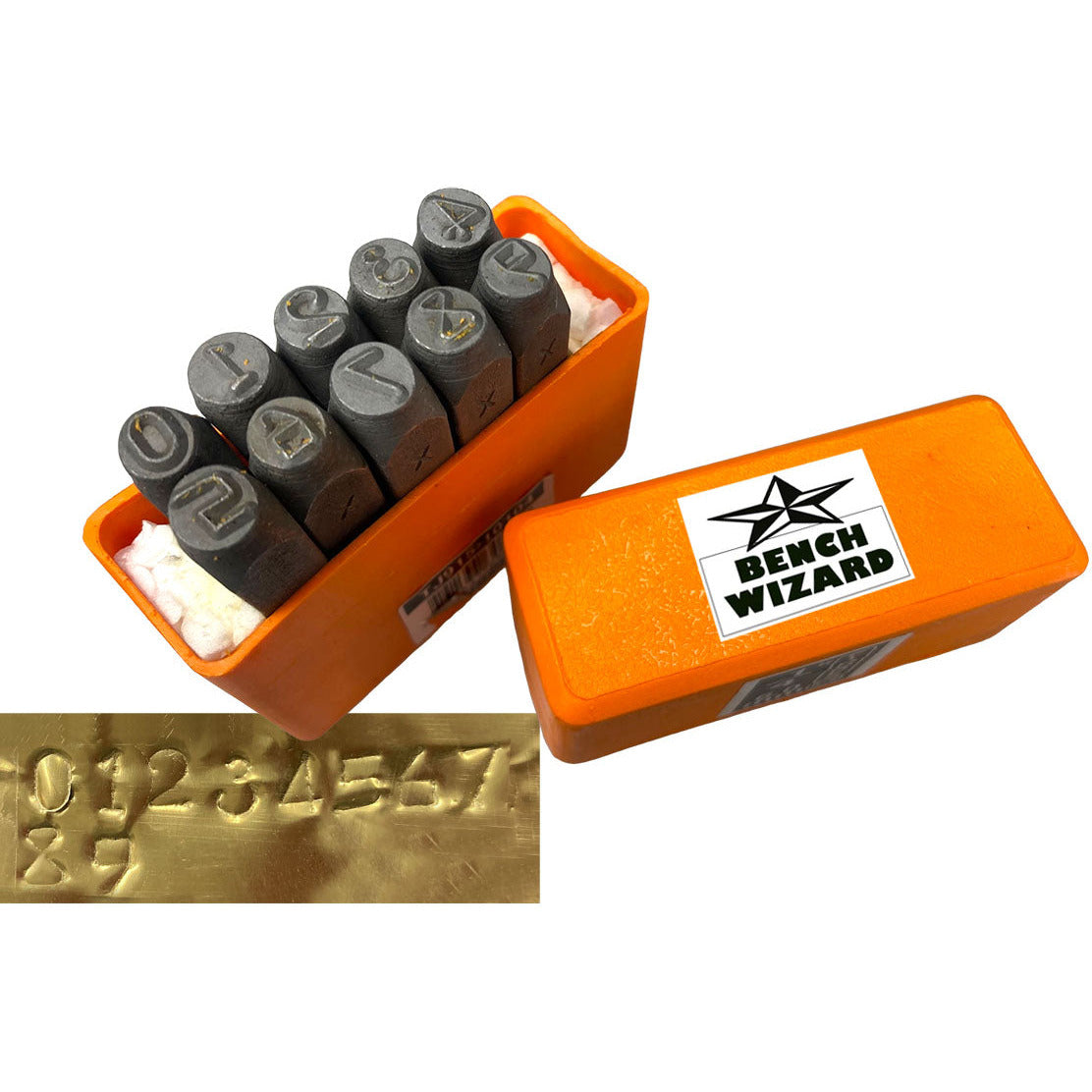 10 Pc. Hardened Steel Number Punch Set Merc Style In 1/4" Size - TJ-30 ...
