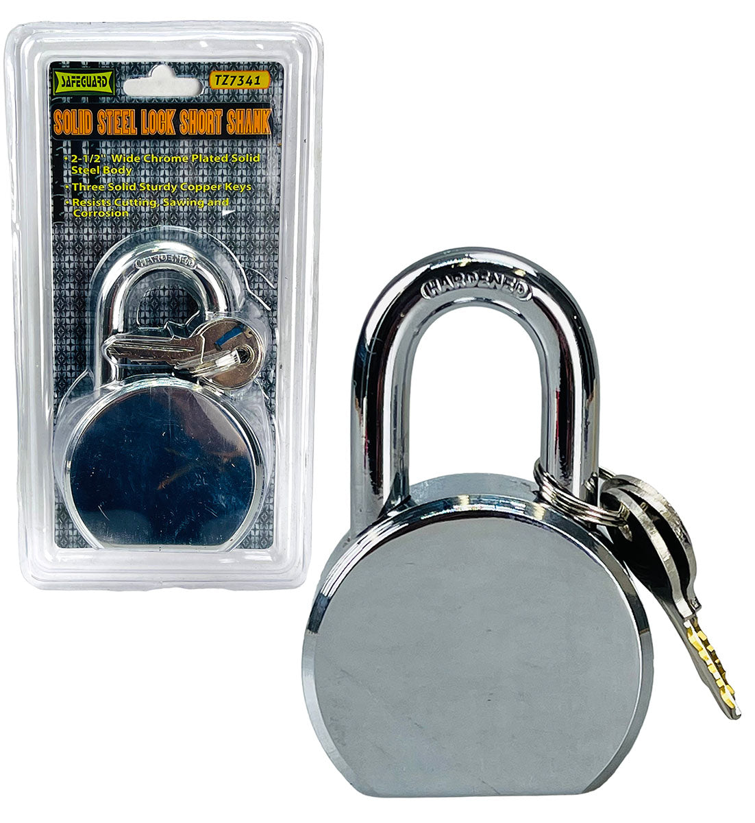 2 ½" Heavy Duty Gate Padlock, Short Shank - LOCK-07341 – ToolUSA