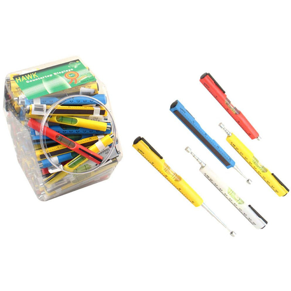 Counter Top Display of 120 Pieces Of 5" Level, Magnet, and Ruler Combi ...