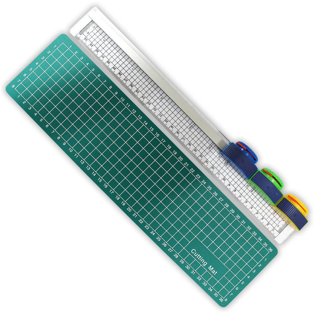 Crafter's All in One Paper Cutter, Sliding Cutter, Ruler and Cutting M ...
