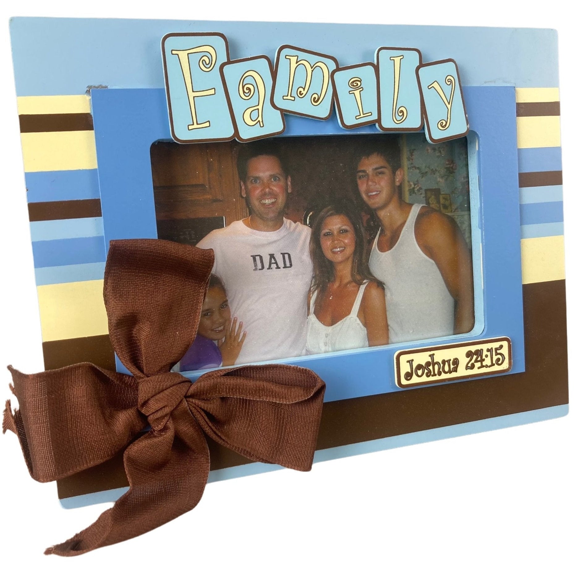 Family Decorative Blue and Brown Photo Frame, 7 x 9 Inches - HH-WF-104 ...