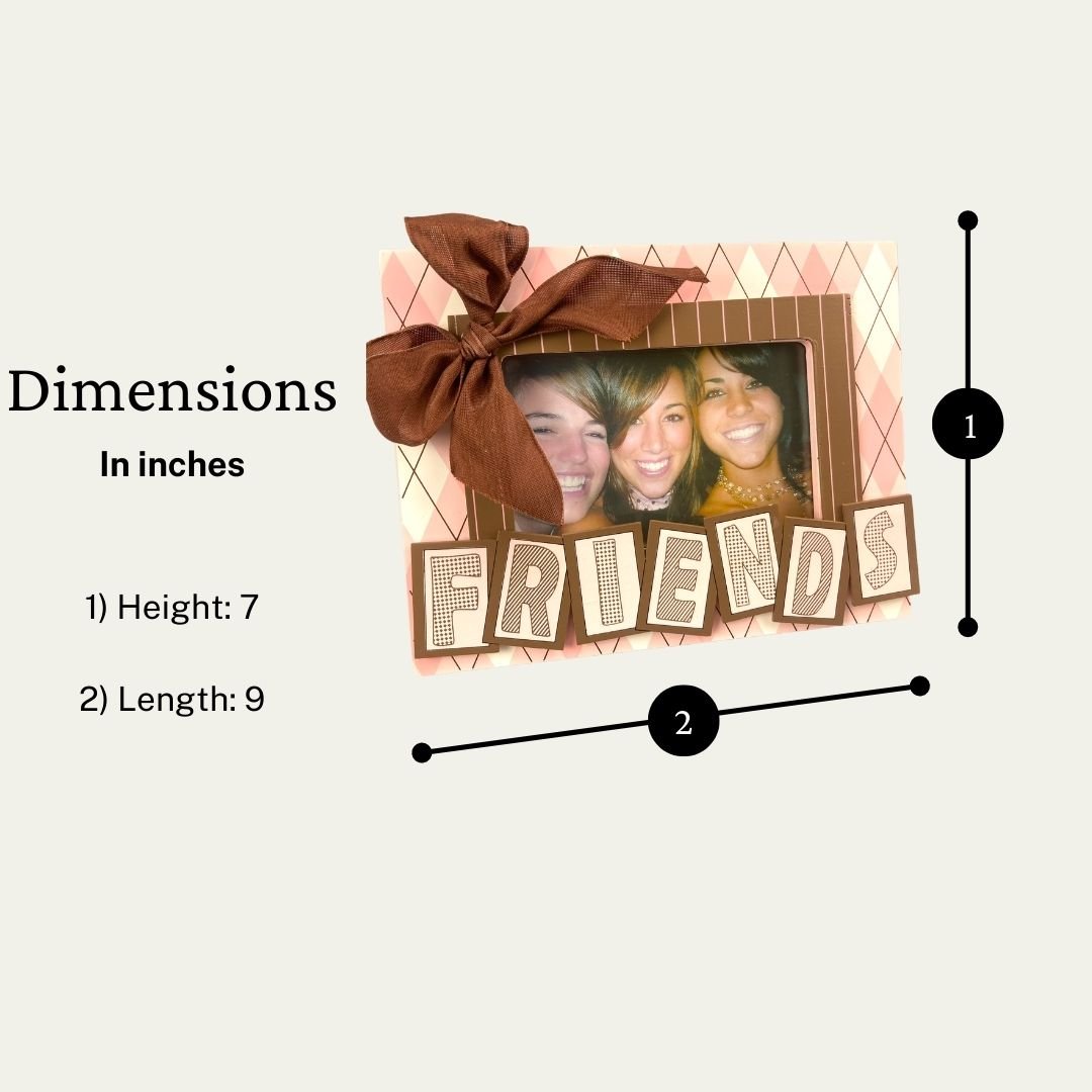 Friend's Beautiful Pink and Brown Picture Frame, 7 x 9 inches - HH-WF ...