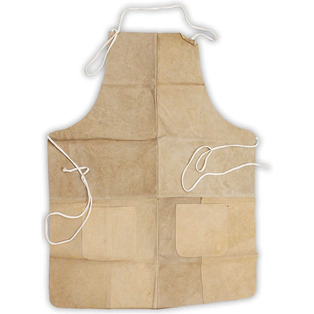Genuine Split Leather Grinder's Bib Style Apron with 2 Pockets - AL001 ...