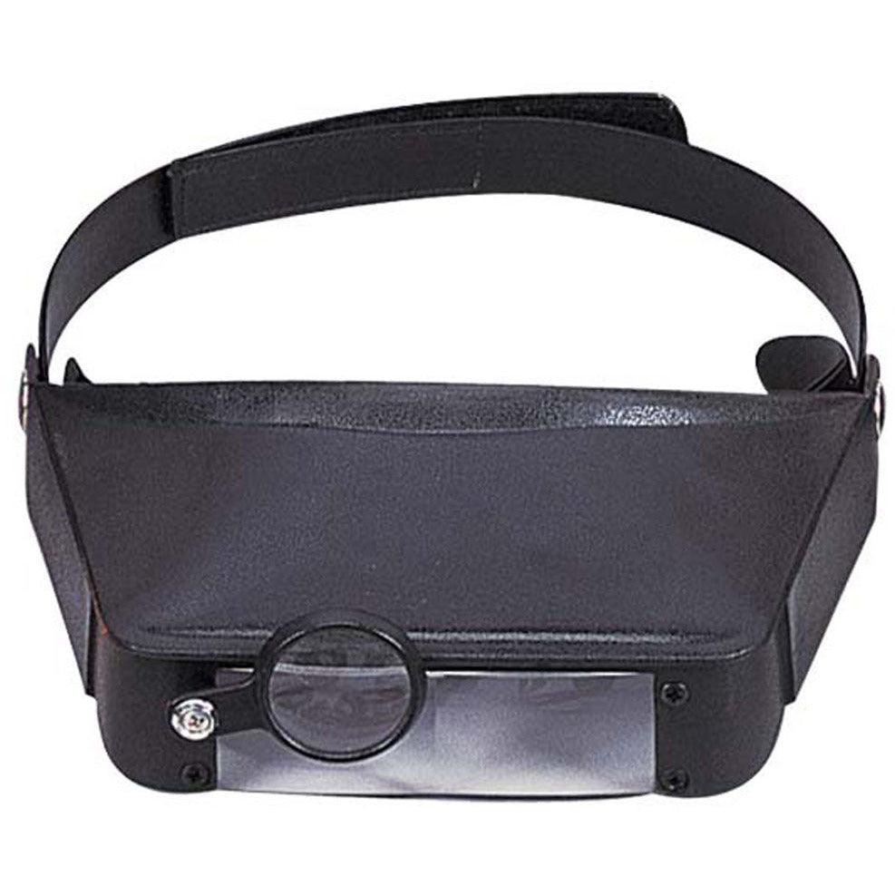 Head Worn Black Magnifier - Adjustable Strap & 3 Levels of Power - MG ...