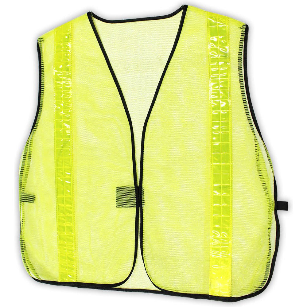 Lime Green Safety Vest with Silver Reflective Stripes - SF-22221 – ToolUSA