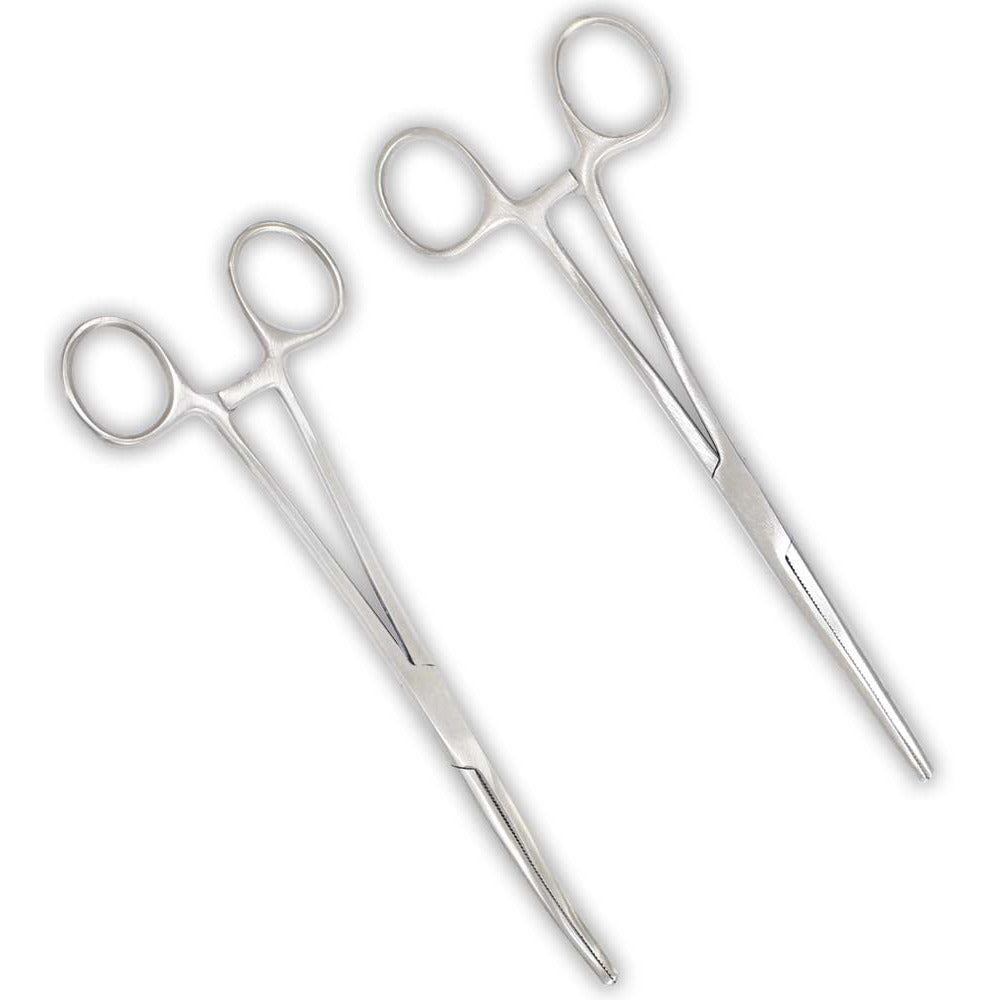 ToolUSA Deluxe 8-Inch Stainless Steel Hemostat Set - Curved & Straight